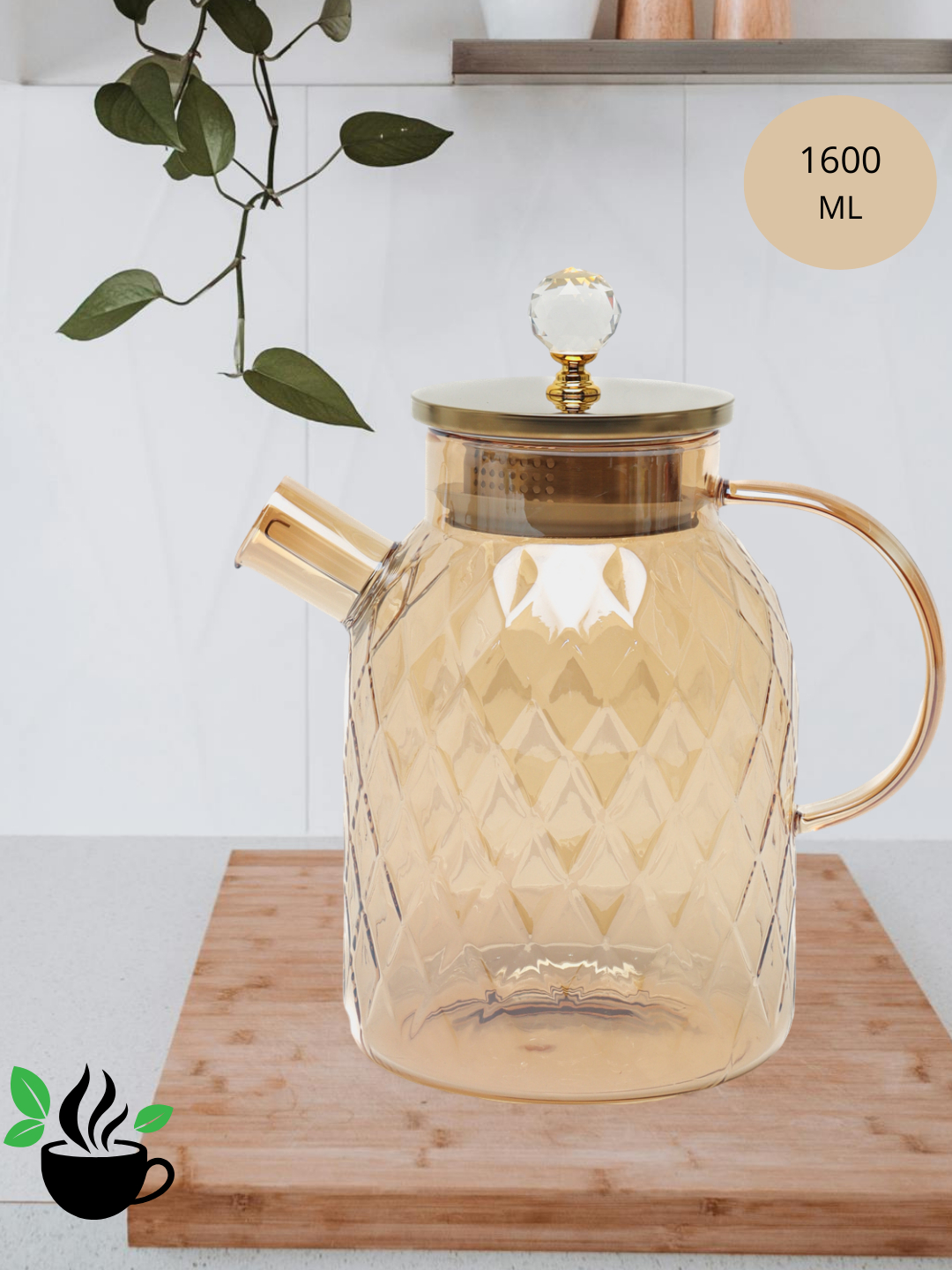 Bambuk qopqoqli, issiqlikka chidamli choynak, xar-xil ranglardani arzon narxda sotib oling ...