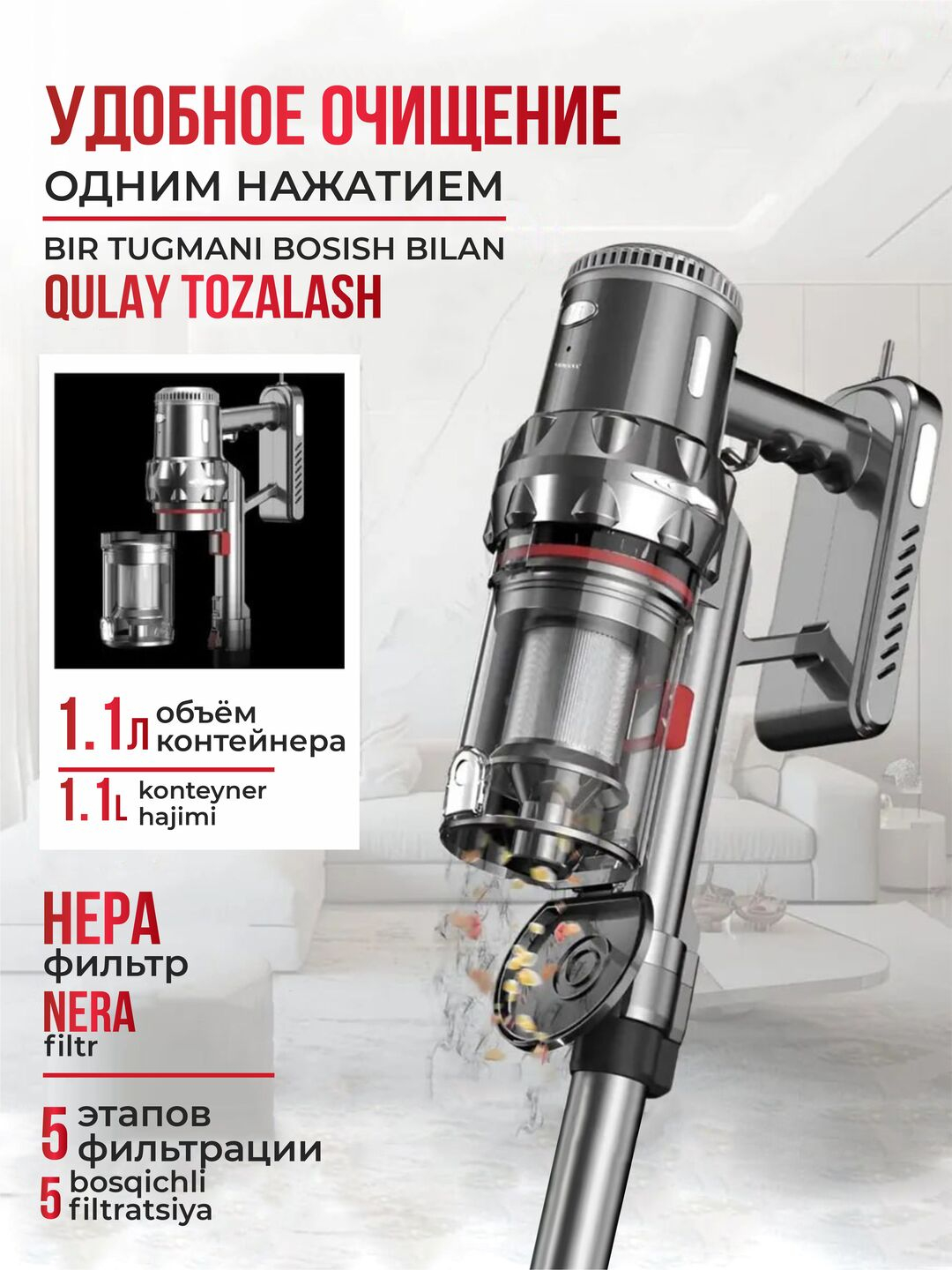 Пылесос для дома вертикальный, SOKANY проводной, ручной и беспроводной ...