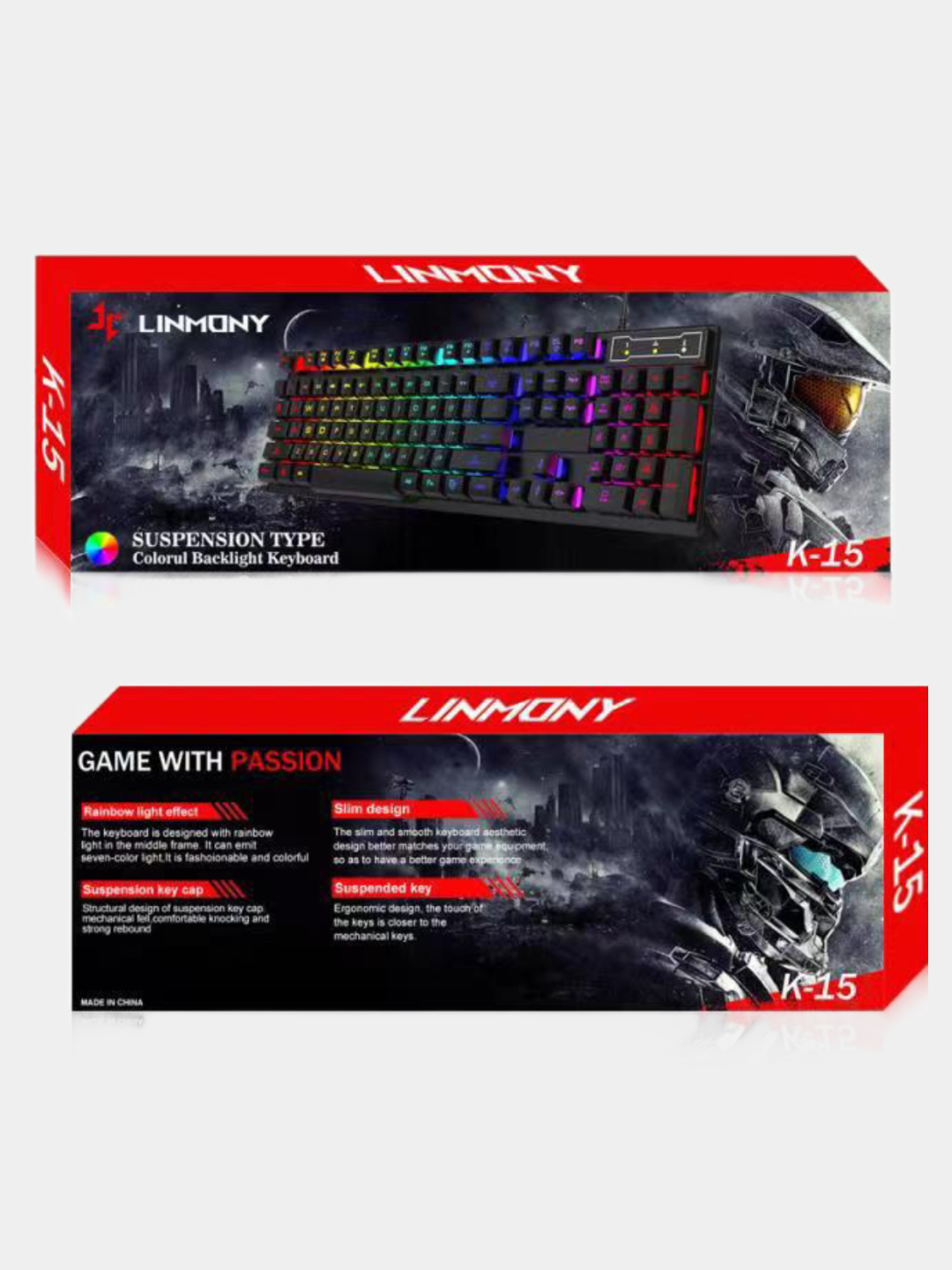 Игровая клавиатура LINMONY K-15 RGB купить по низким ценам в интернет ...