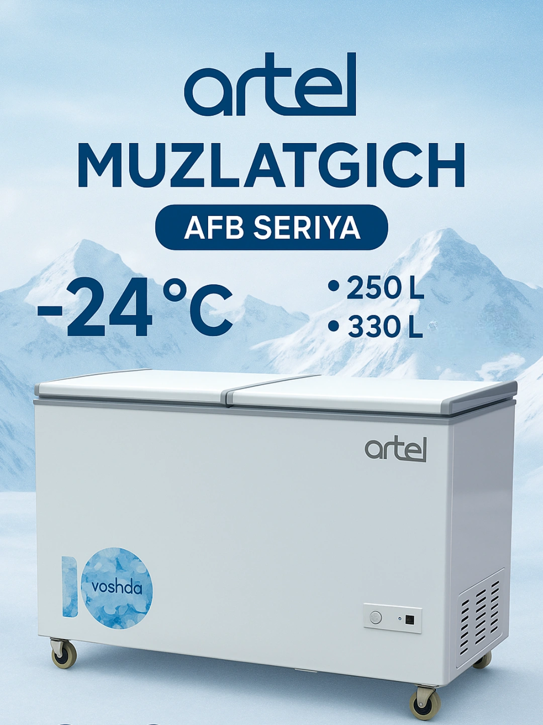 Морозильный, холодильник, ARTEL ART-AFB300/370, 250/330 л за 5371740 ...