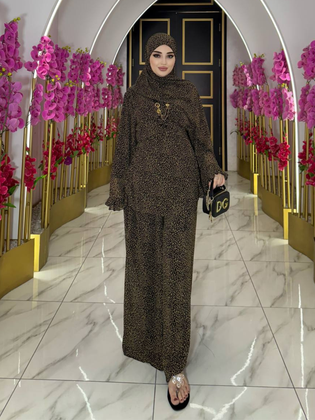 To'rt qismli kiyim tunika,shim,abaya va sharf,kofta,sovga uchun yaxshi ...