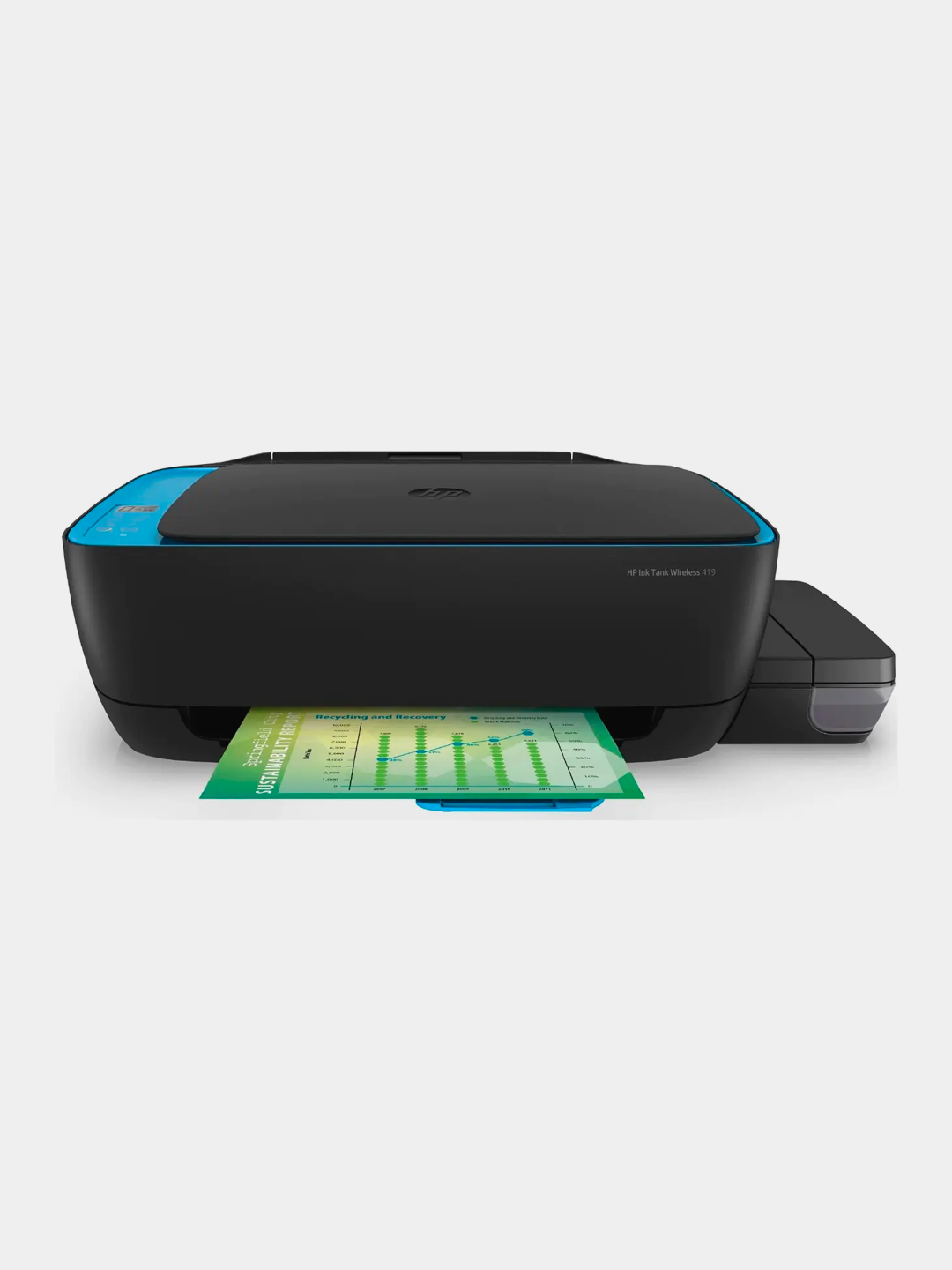 Printer HP - Ink Tank 419 Blue AiO (A4, daqiqada 8 sahifa, inkjet MFP ...
