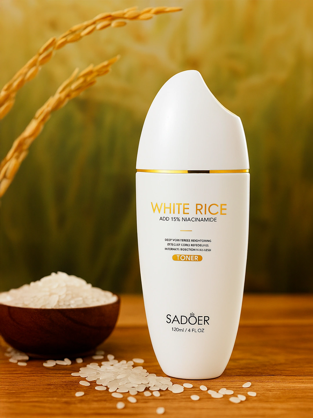 SADOER White Rice Toner — teri yorqinligi uchun guruch ekstraktli ...