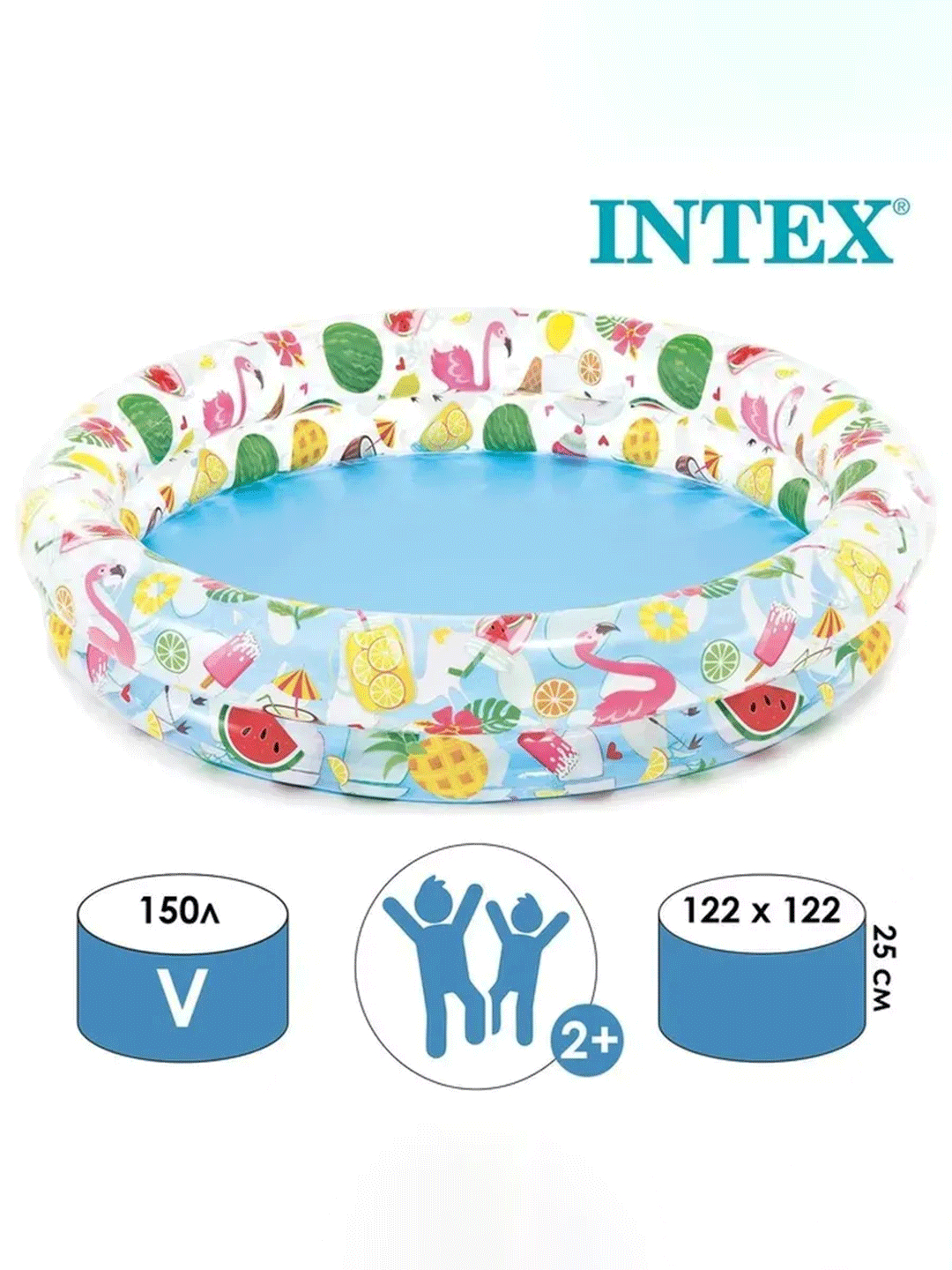 Puflanadigan basseyn "Meva", 122 x 25 sm, 150 litrni arzon narxda sotib oling — Uzum (1761770)