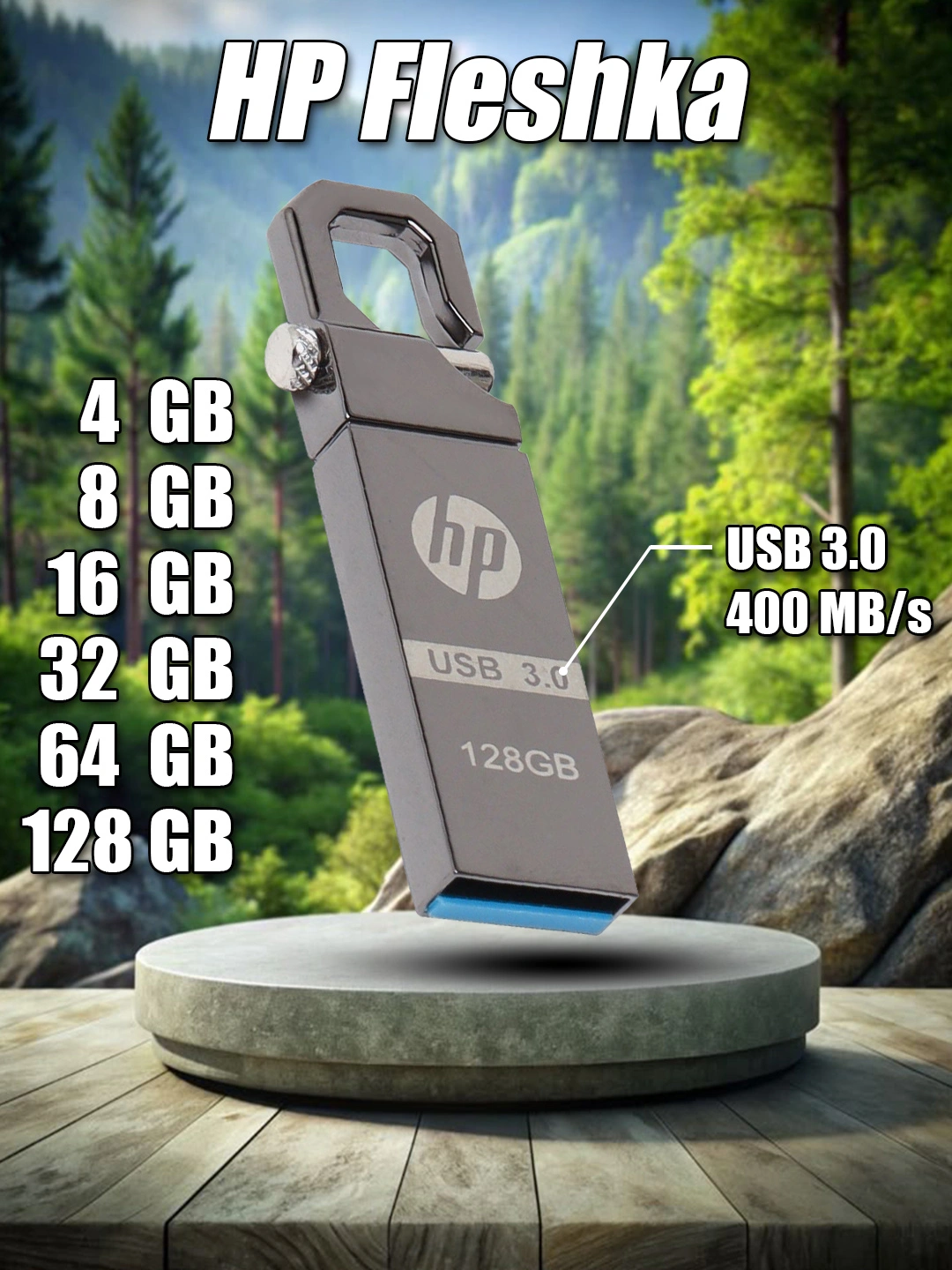 HP USB fleshka, yuqori tezlikdagi USB Flesh-karta 4, 8, 16, 32, 64, 128 ...