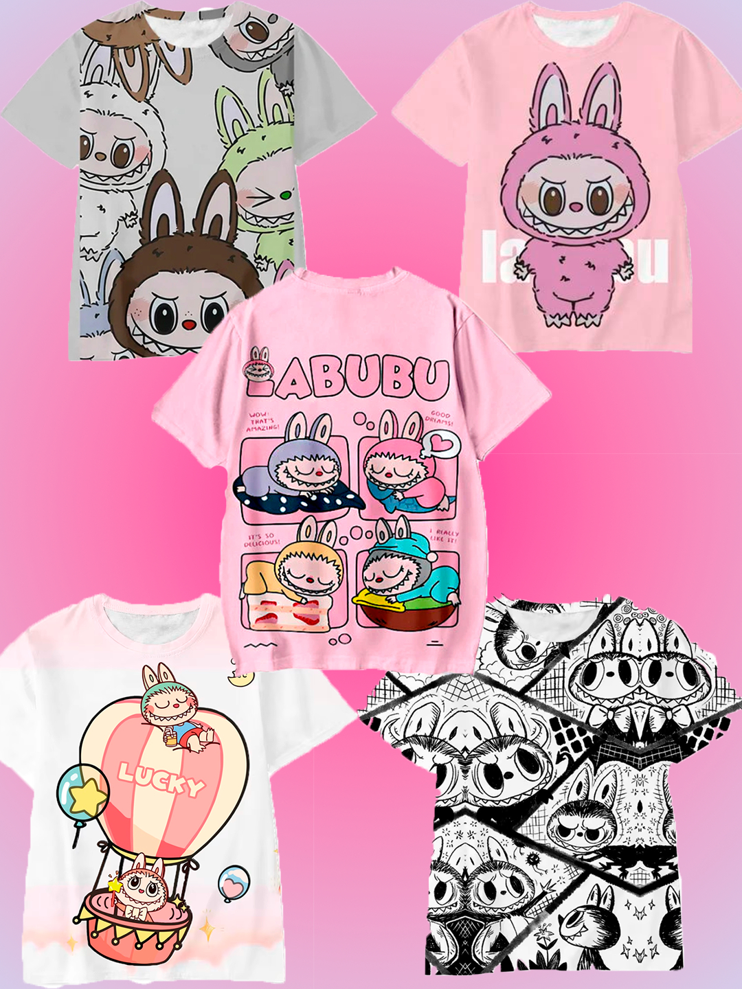 Labubu qizlar va o'g'il bolalar uchun bosma futbolka 74000 so'mga 70% chegirma bilan. Uzum Market