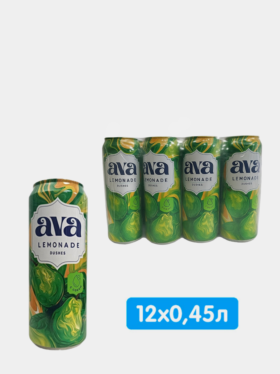 Лимонад AVA Lemonade Can Дюшес, 0,45 л х 12 шт купить по низким ценам в ...