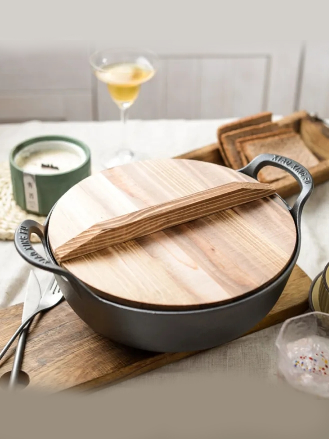 Yog'och qopqoqli cho'yan qozon 273600 so'mga 14% chegirma bilan. Uzum ...