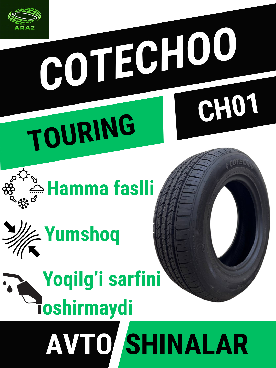 Шины COTECHOO - CHARMHOO CH01 touring, 2025 года, всесезонные, балон ...