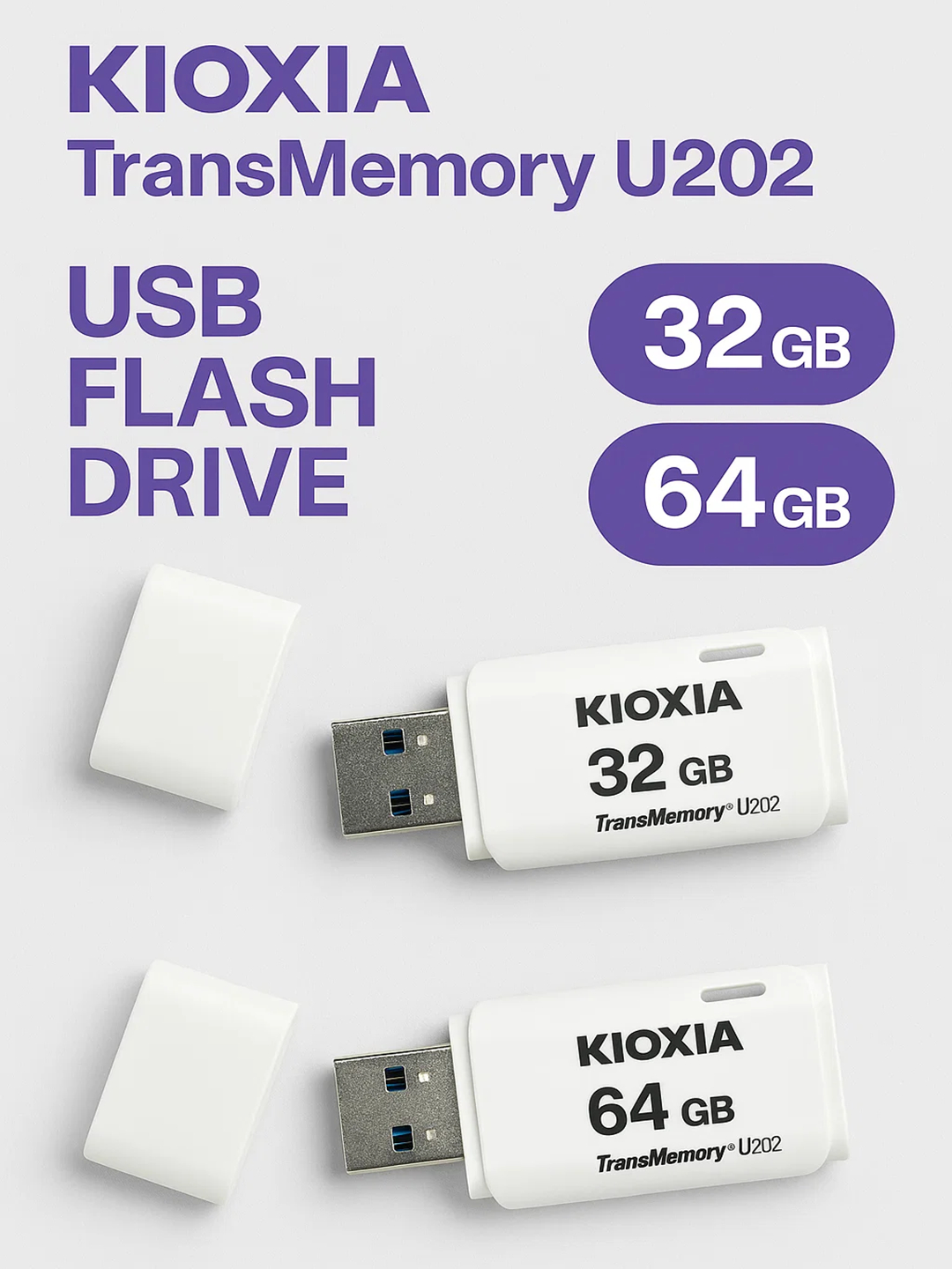 KIOXIA TransMemory U202 USB Flash Drive 32GB 64GB Flash USB купить по низким ценам в интернет ...