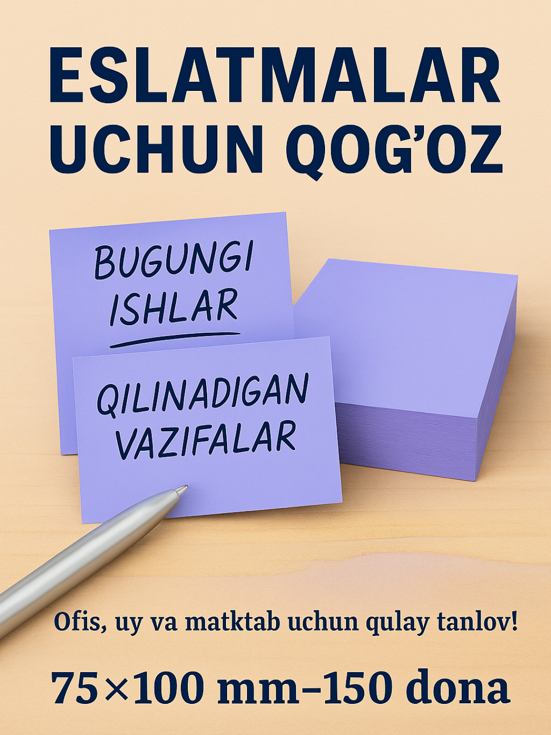 Eslatmalar uchun qog'ozlar to'plami. Rangli eslatma qog'ozlarini arzon ...