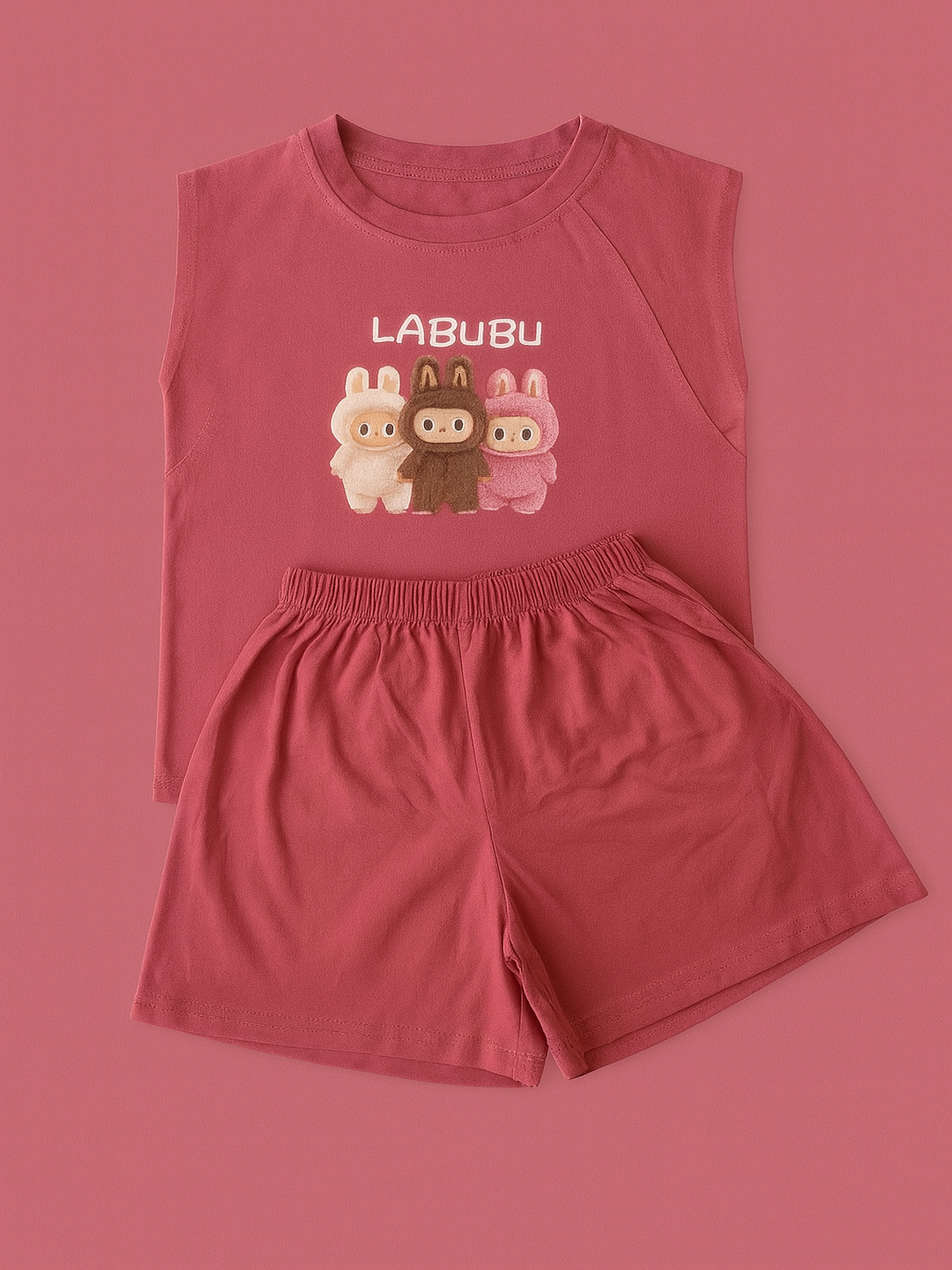 Labubu bolalar to‘plami bosma rasmli ikki qismli kiyim kofta va shim ...