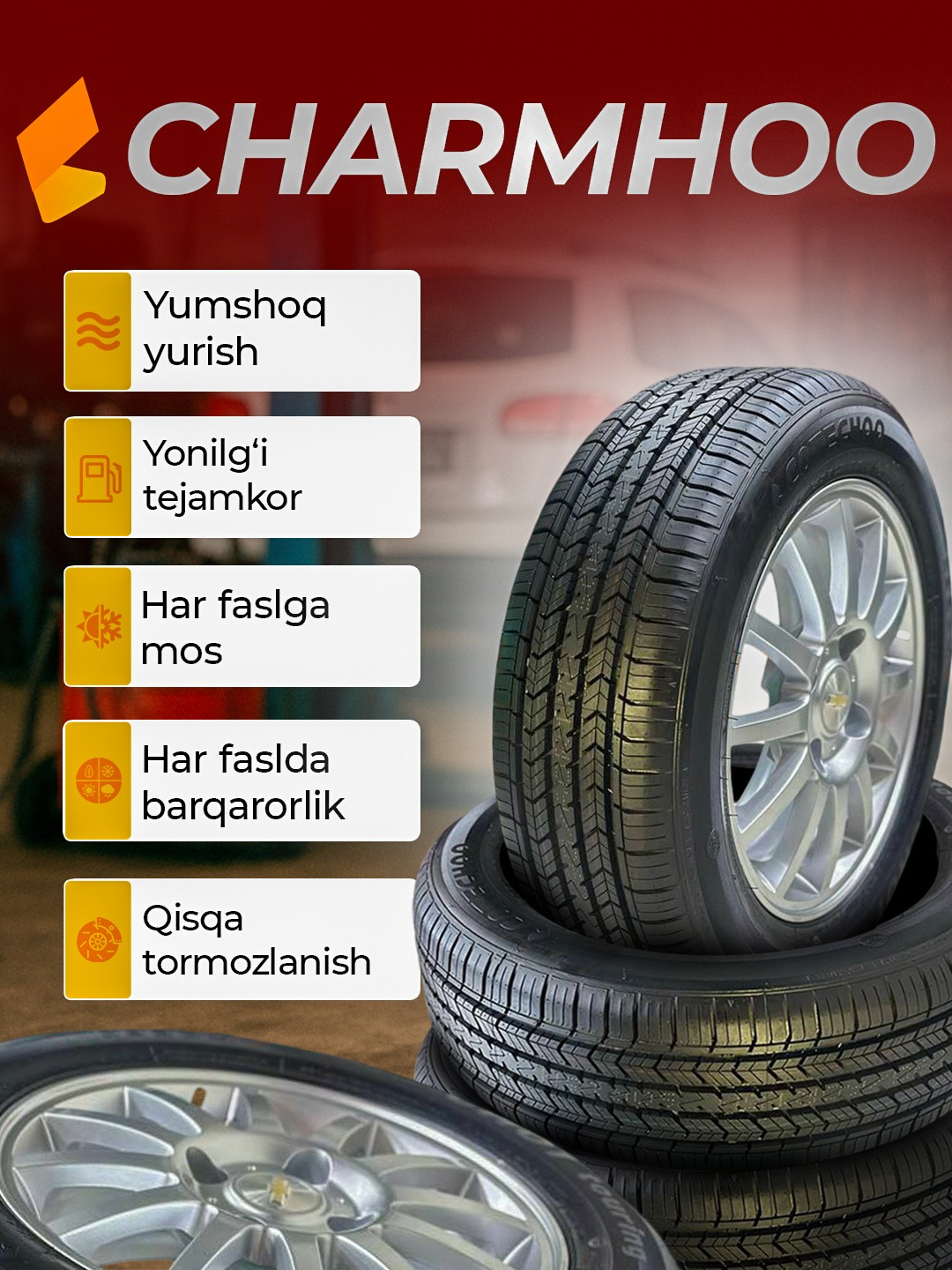 Charmhoo COTECHOO Touring CH01 mavsumiy shinani arzon narxda sotib oling — Uzum (1227216)