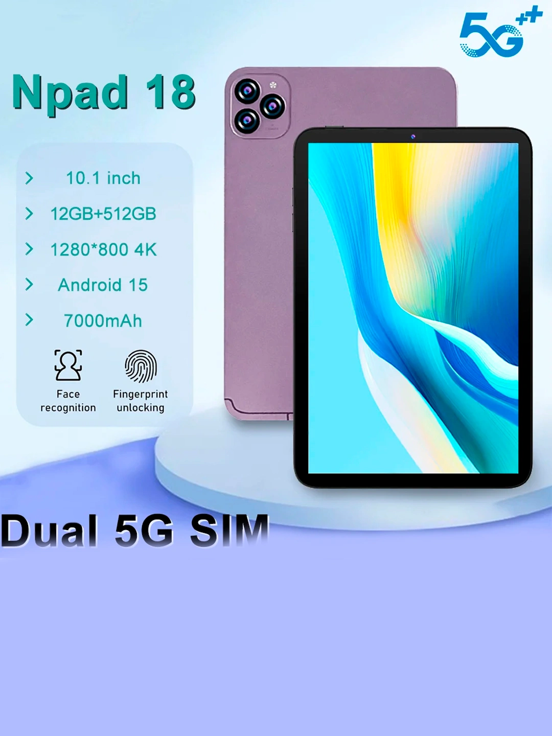 Планшетный компьютер "Nodizz", Npad 18-EV, Android 14, 10.1", 12GB ...