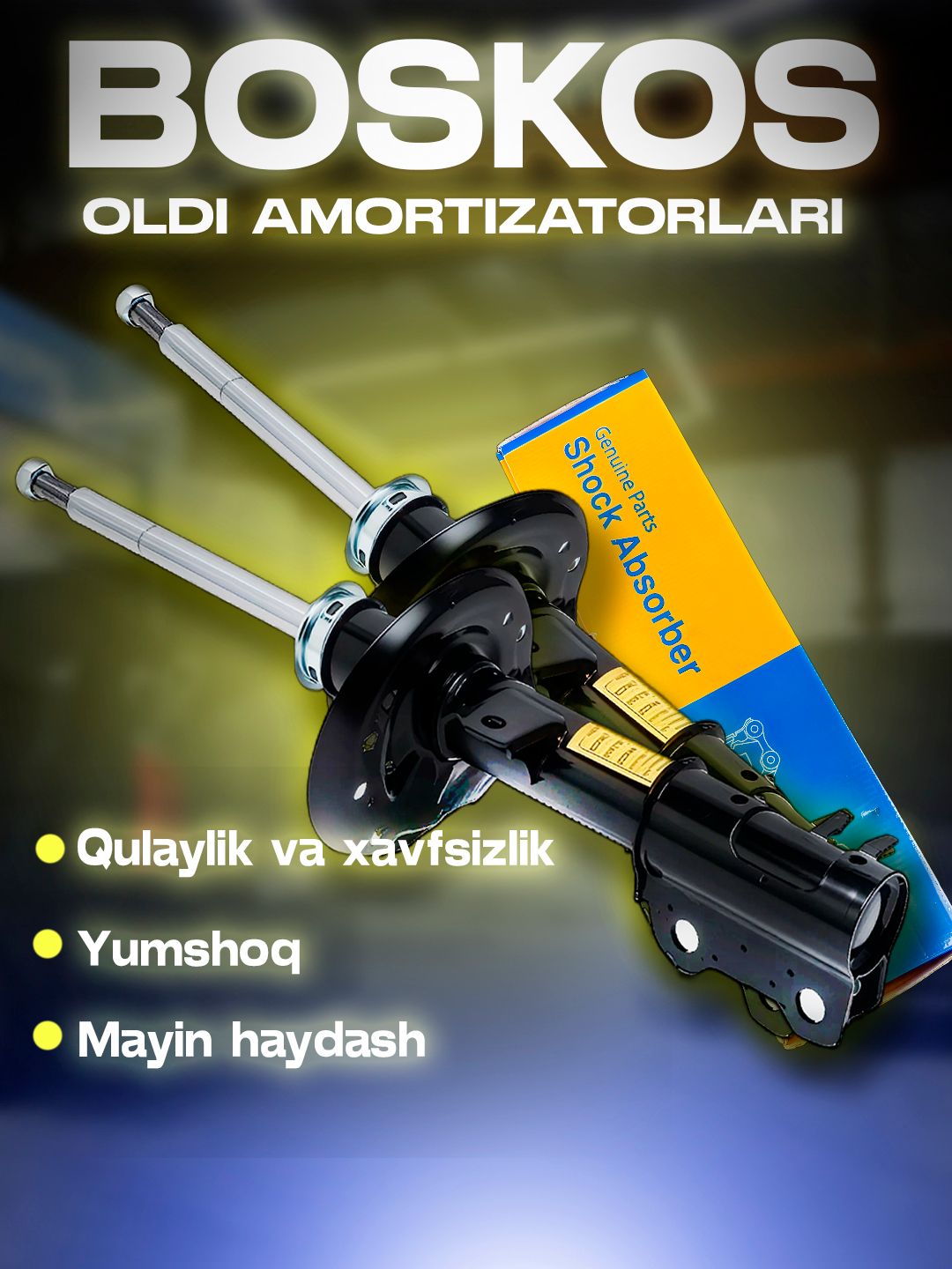 Передние амортизаторы boskos за 580000 сум со скидкой 23%. Uzum Market