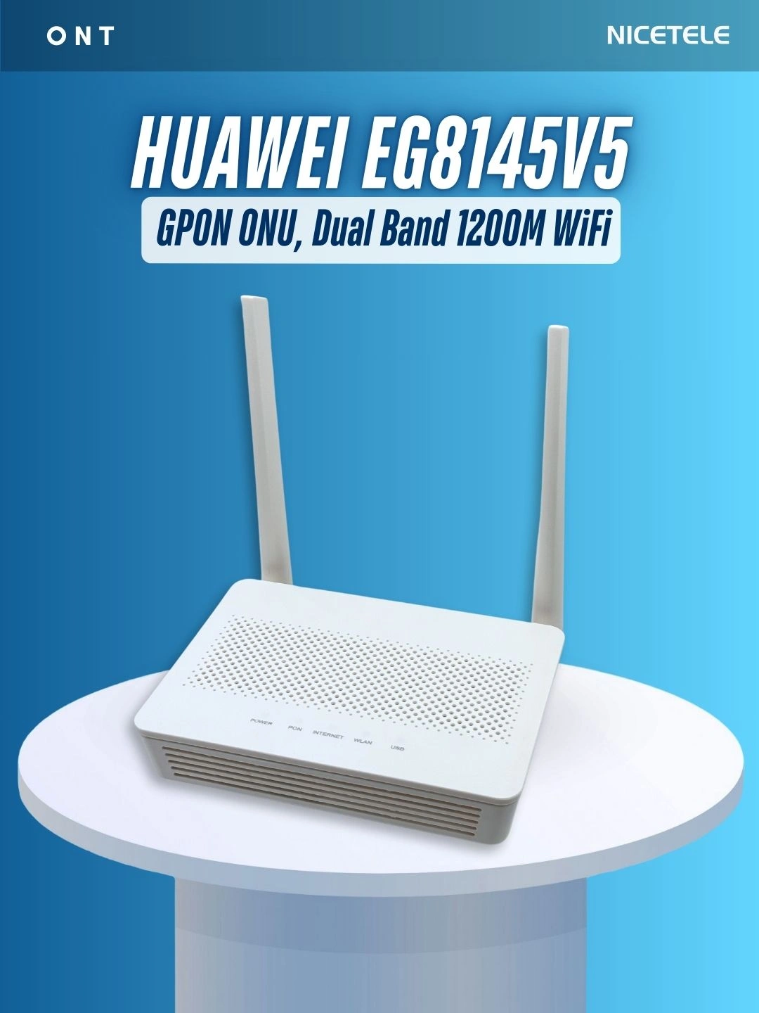 Huawei EG8145V5, WiFi 5, 5G, двух диапазонный GPON ONT, роутер за ...