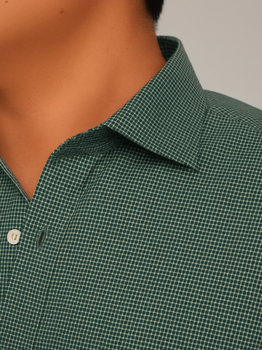 Erkaklar uchun klassik uzun yengli ko‘ylak, yashil rangni arzon narxda ...