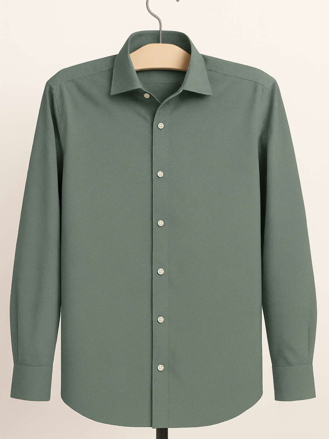 Erkaklar uchun klassik uzun yengli ko‘ylak, yashil rangni arzon narxda ...