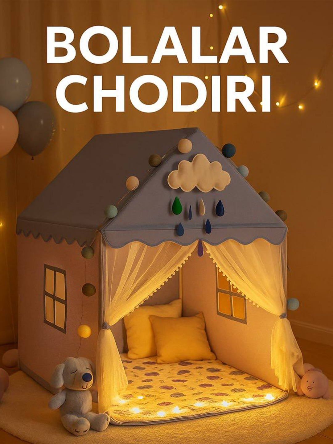 Bolalar o'yin chodiri, bolalar va o'yinchoq uyi, ichki va tashqi makonni arzon narxda sotib ...