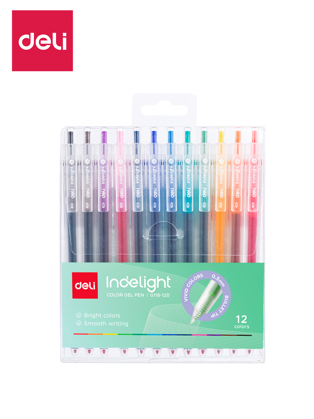 Gel qalam 12 rang to'plamida 0,5 mm EG118-12B Deli, 118-12B-EGni arzon ...