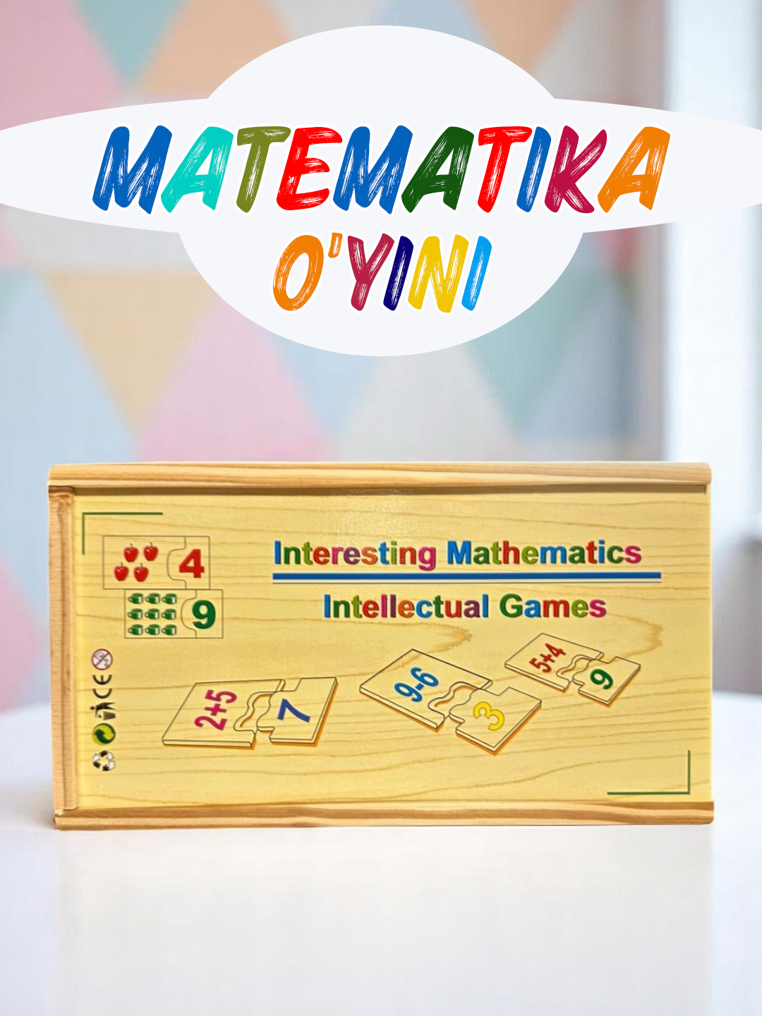 Bolalar uchun yog'och o'quv o'yinchoqlari: alifbo, raqamlar, ranglar ...