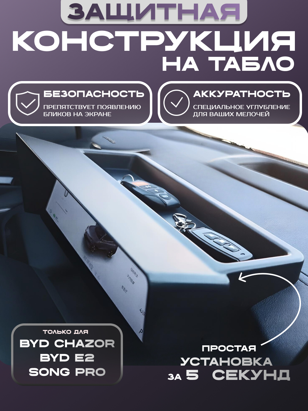 Защитная конструкция на табло BYD Chazor, E2 купить по низким ценам в ...