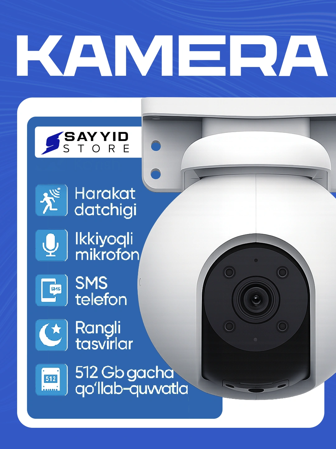 Ezviz H8C Pro 8MP, kamera 1769000 so'mga eng yaxshi narxda. Uzum Market