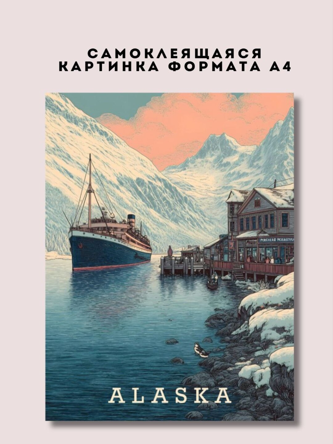 Постер-наклейка, формата A4. Alaska за 14850 сум со скидкой 1%. Uzum Market