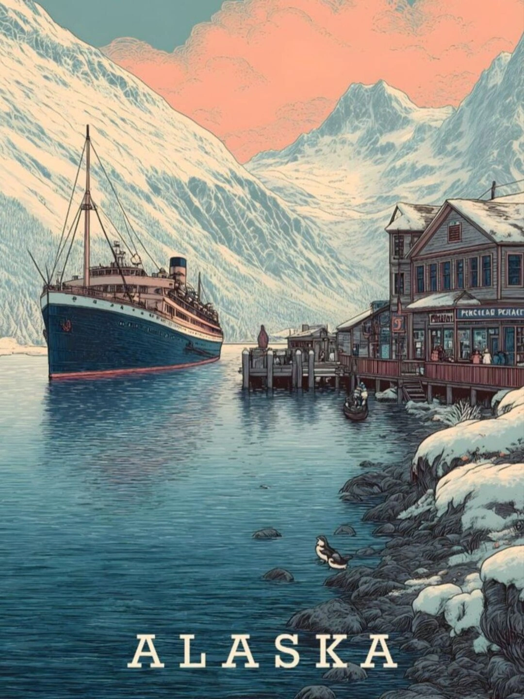Постер-наклейка, формата A4. Alaska за 14850 сум со скидкой 1%. Uzum Market