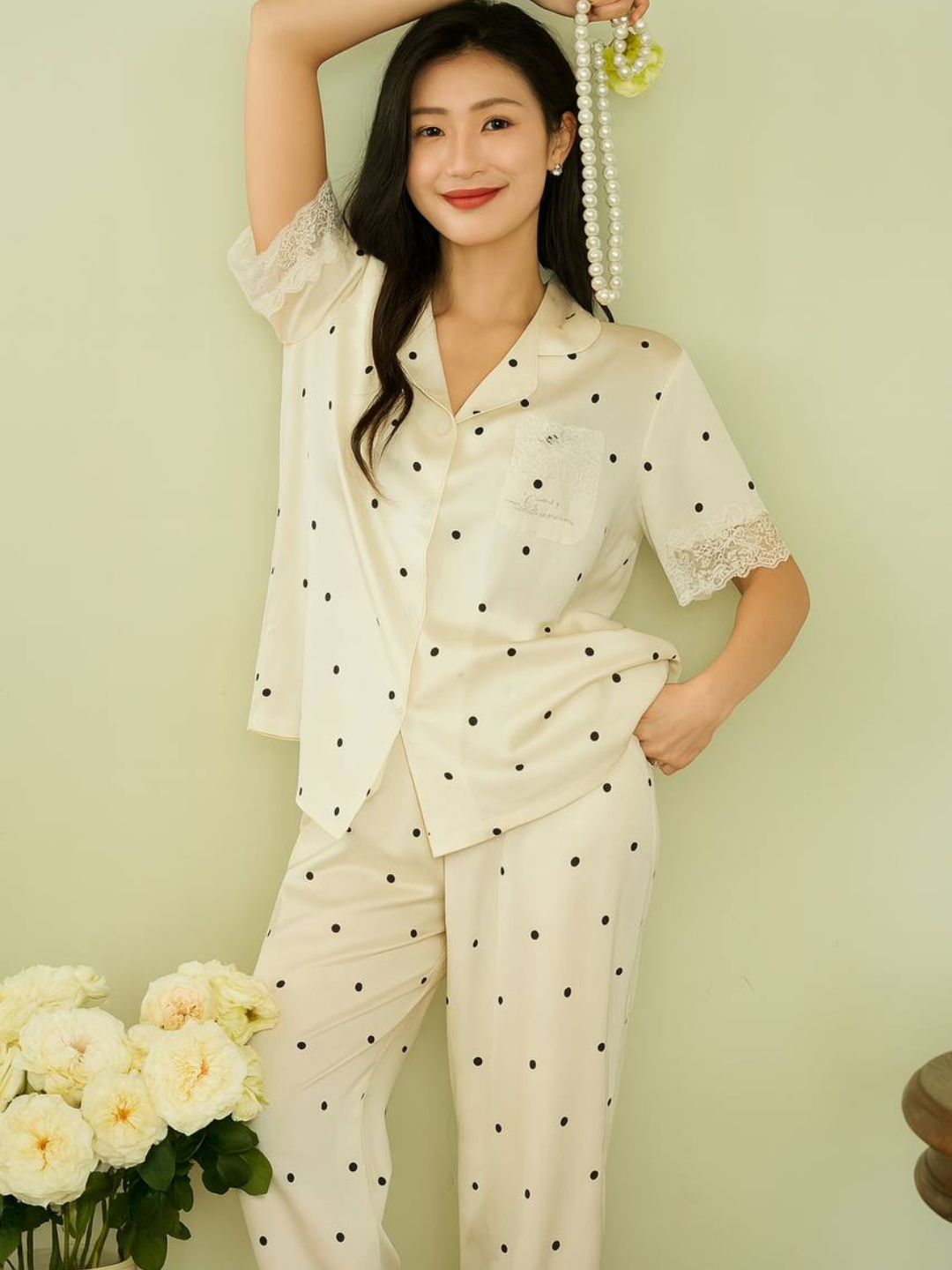 Ayollar va qizlar uchun pijamalar, uy, ikki qismli: ko'ylagi va ...