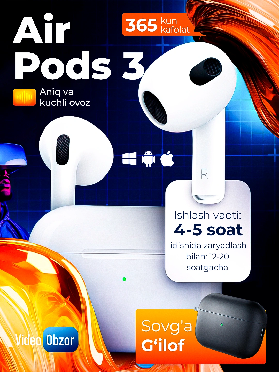 Airods 3 Дубай, Airpods 3 Dubai, беспроводные наушники, для Android и ...