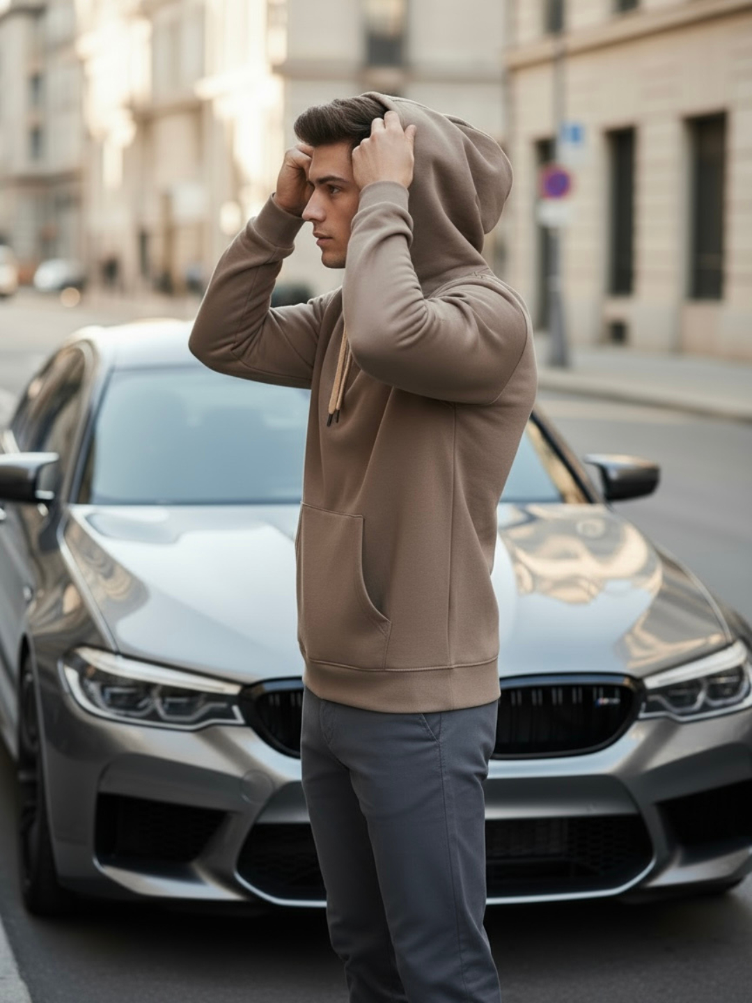 Xudi erkaklar uchun, issiq kapyushonli, razmerlar "M-L-XL" (52-54-56 ...