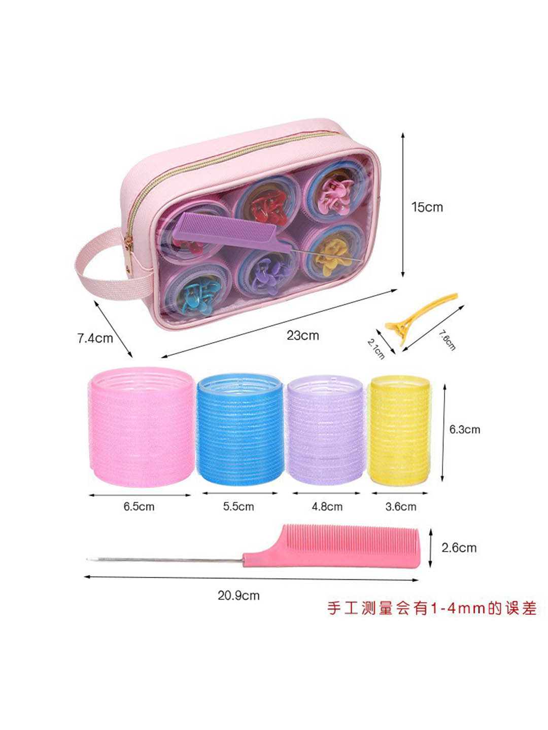 Bigudi, pardoz va qisqichli to‘plam, uyda soch va kokillarni jingalak ...