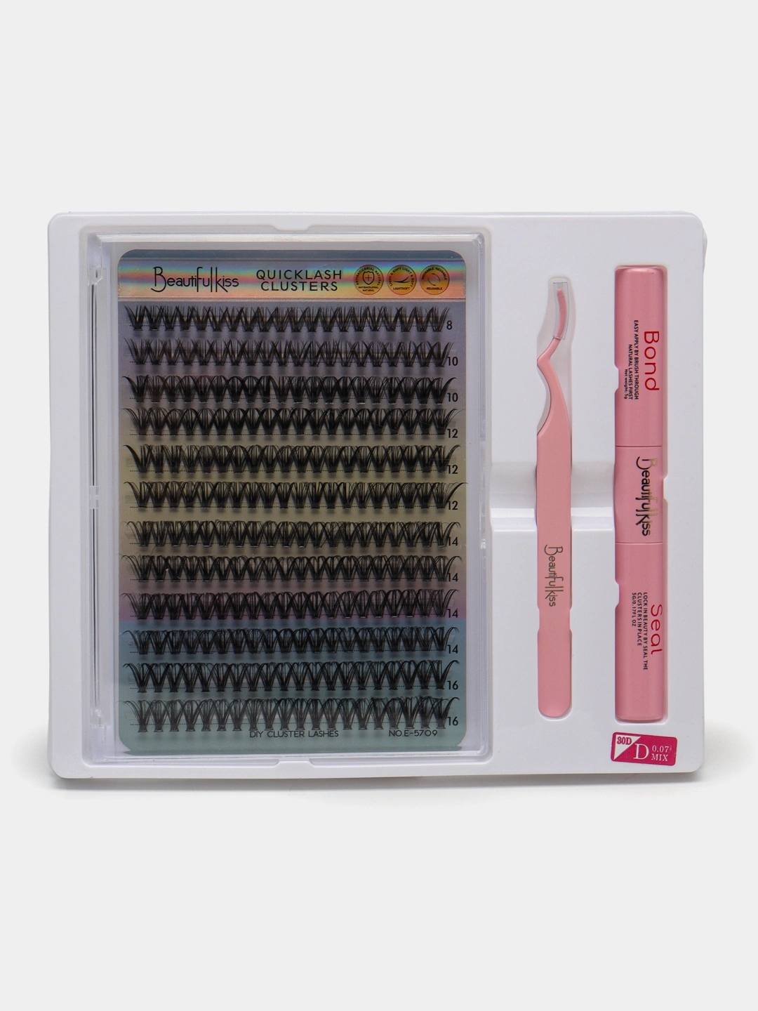 "Beautifullkiss Lash Kit" professional kiprik tutamlari to‘plami 49030 ...
