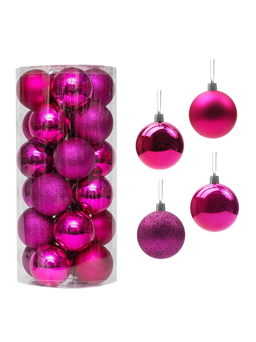 Yangi yil archasi o'yinchoqlar-bezaklar "Sehrli to'plar", 24 dona - 3 ...