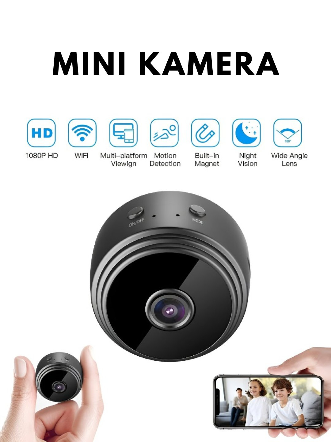 Mini kamera A9 Wi Fi ulanish 66000 so'mga 67% chegirma bilan. Uzum Market