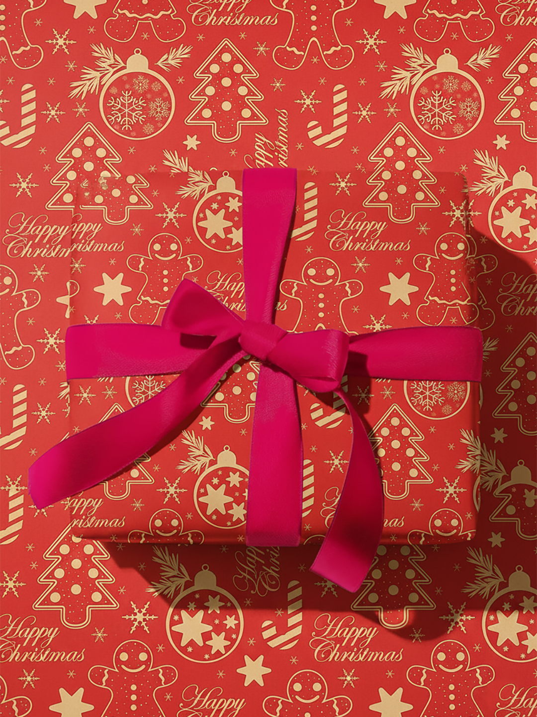 Упаковочная крафт бумага для подарков, новогодняя, плотная, лист 50x70 ...