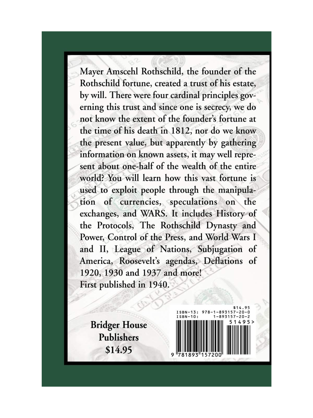 Rothschild Money Trust - George Armstrong за 39990 сум по лучшей цене ...