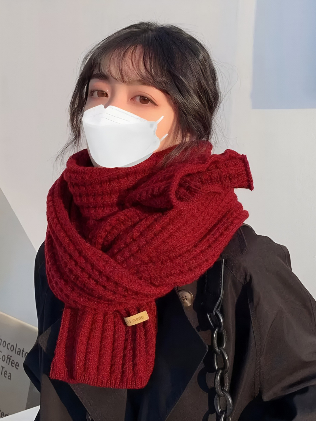 Qishki sharf, Ayollar sharfi, Qizil sharf, sharf qishki töqilgan ...