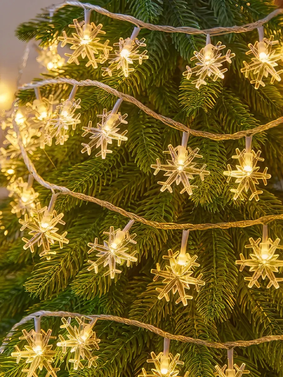 LED figura girlyanda 3/6/10 m, 5 xil shakl: yulduz, shar, oy — archa va ...