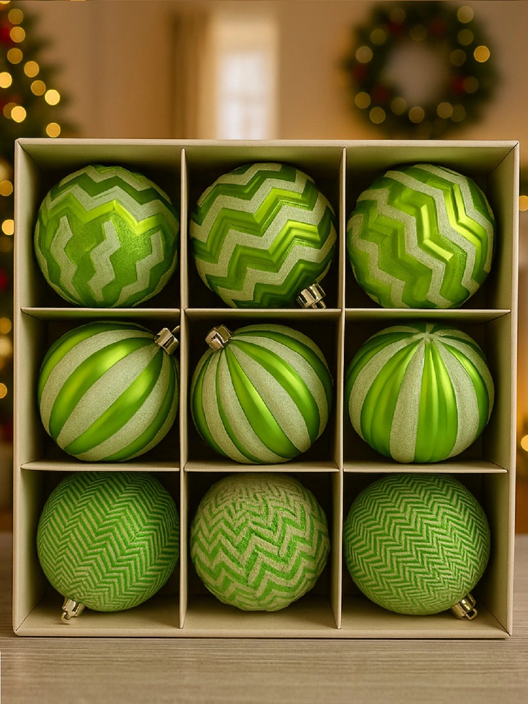 Ёлочные шары 9 шт (6 см) — новогодние украшения для ёлки и интерьера за ...