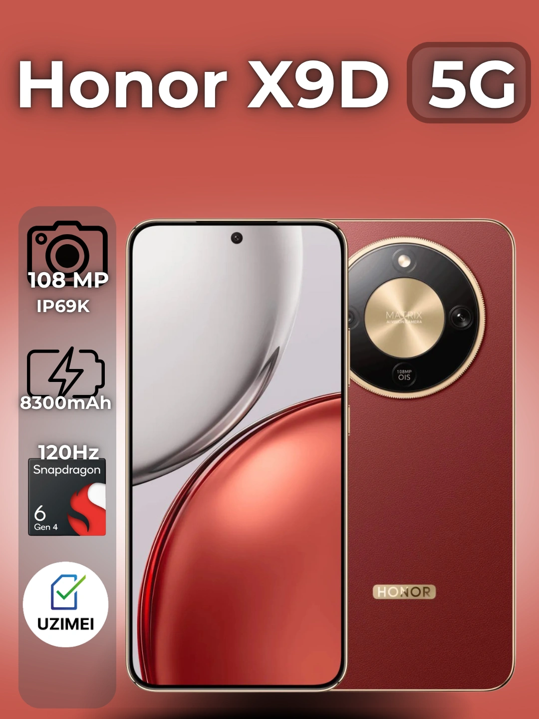 Ударопрочный смартфон HONOR X9d 5G, NFC, 8/12/256 GB, 6.79”, батарея ...