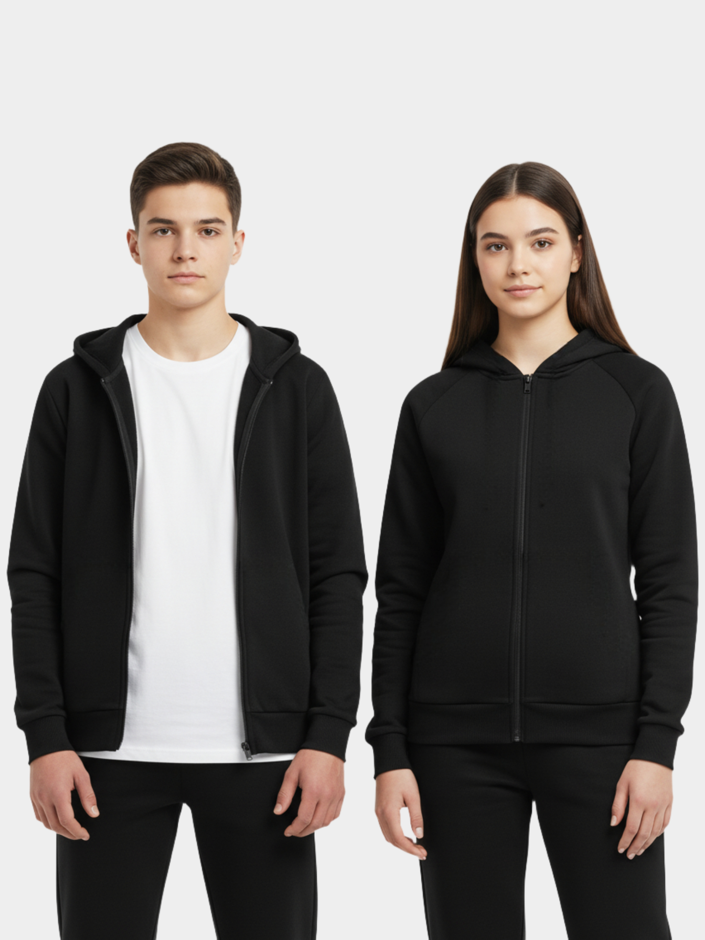 Yoshlar uchun molniyali kostyum universal qora rang 194400 so'mga 81% ...