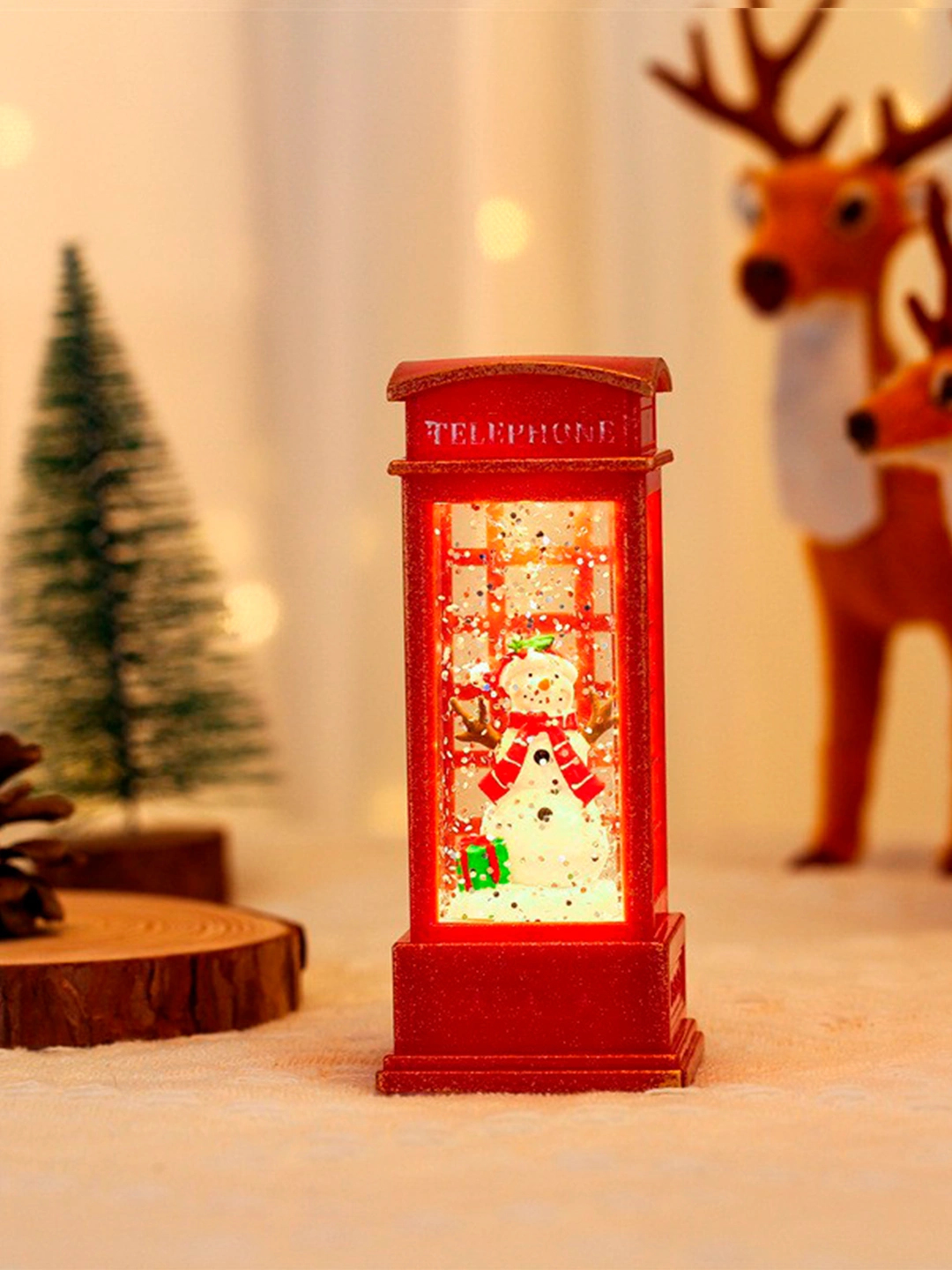 Новогодний светящийся фонарь-декор, новогодний декор, подарок на новый ...