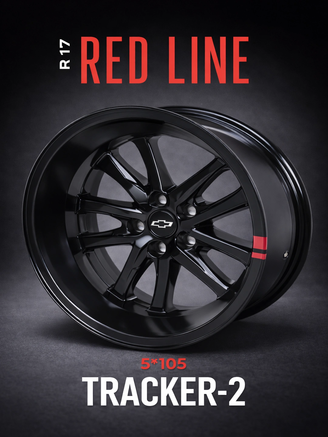 LARGO Tracker 2 Redline R17 avtomobil disklari, 4 dona to‘plam, g‘ilof ...