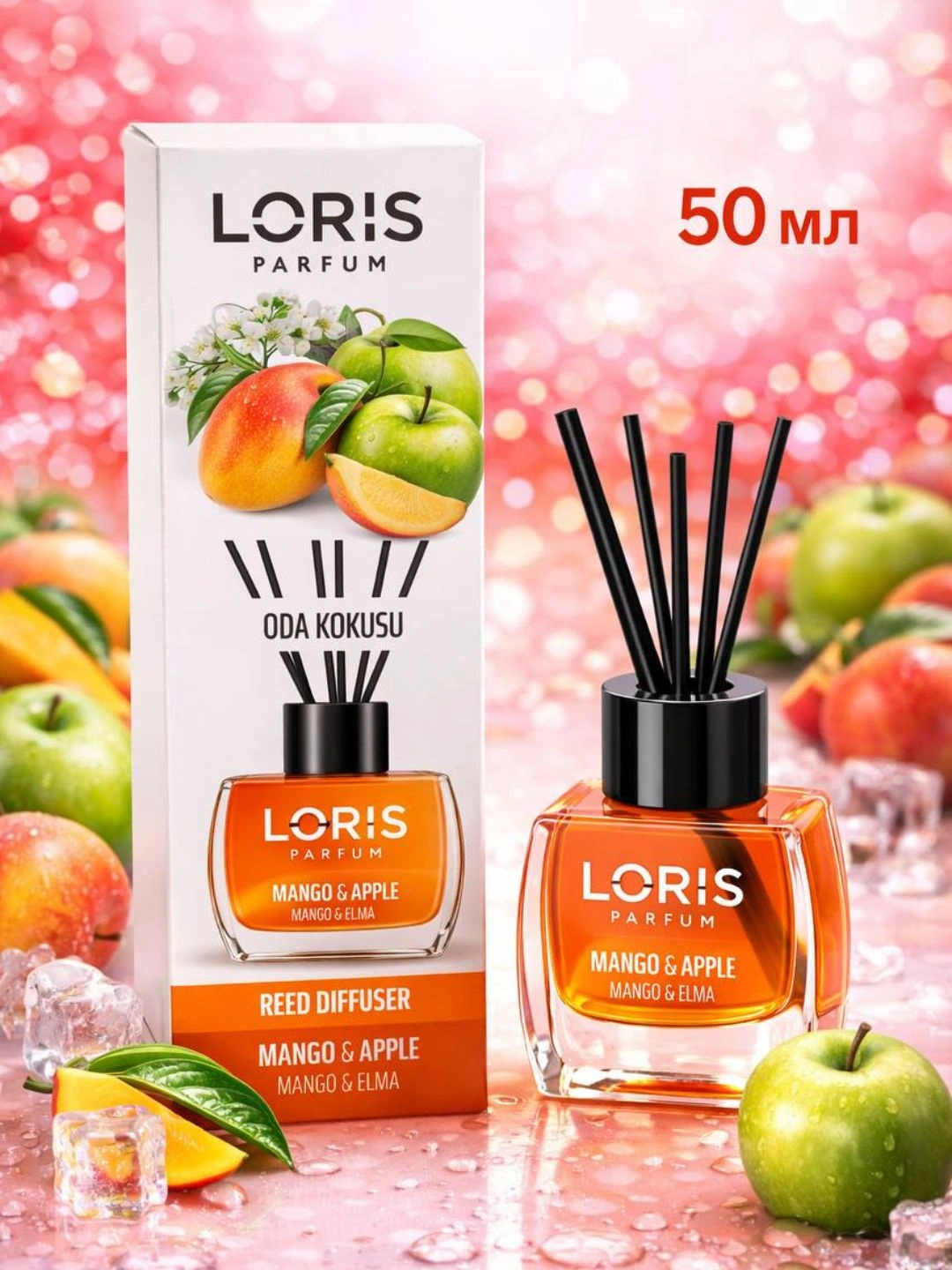 Аромадиффузор с палочками LORIS Parfum Манго и яблоко за 44100 сум по ...