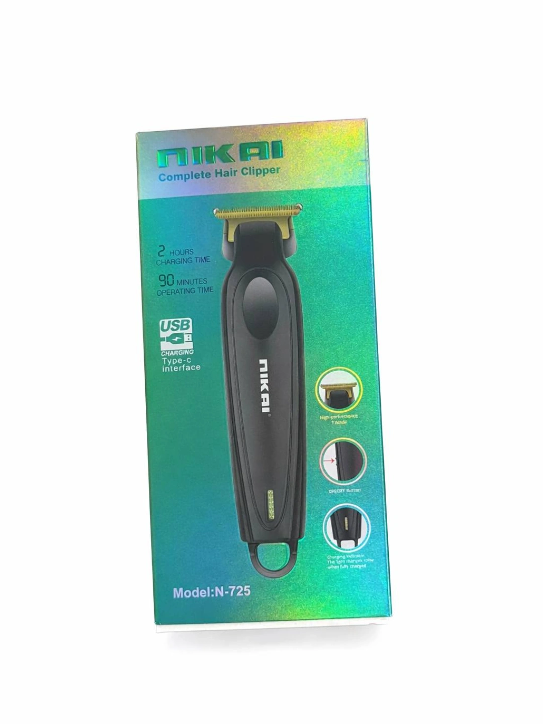 Nikai N725 simsiz soch olish mashinkasi — akkumulyatorli trimmer soch ...
